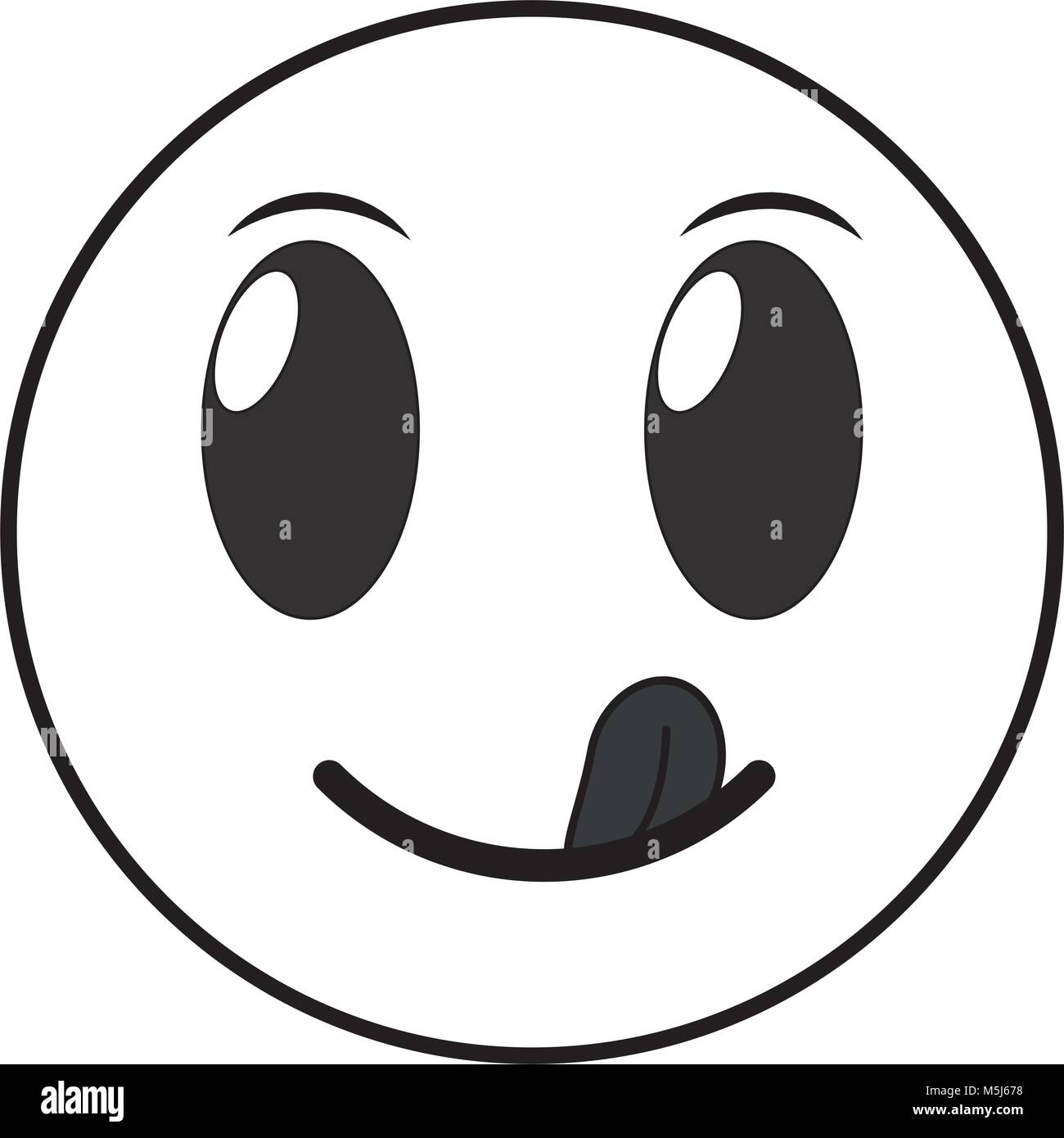 line funny face gesture emoji expression Stock Vector Image & Art - Alamy