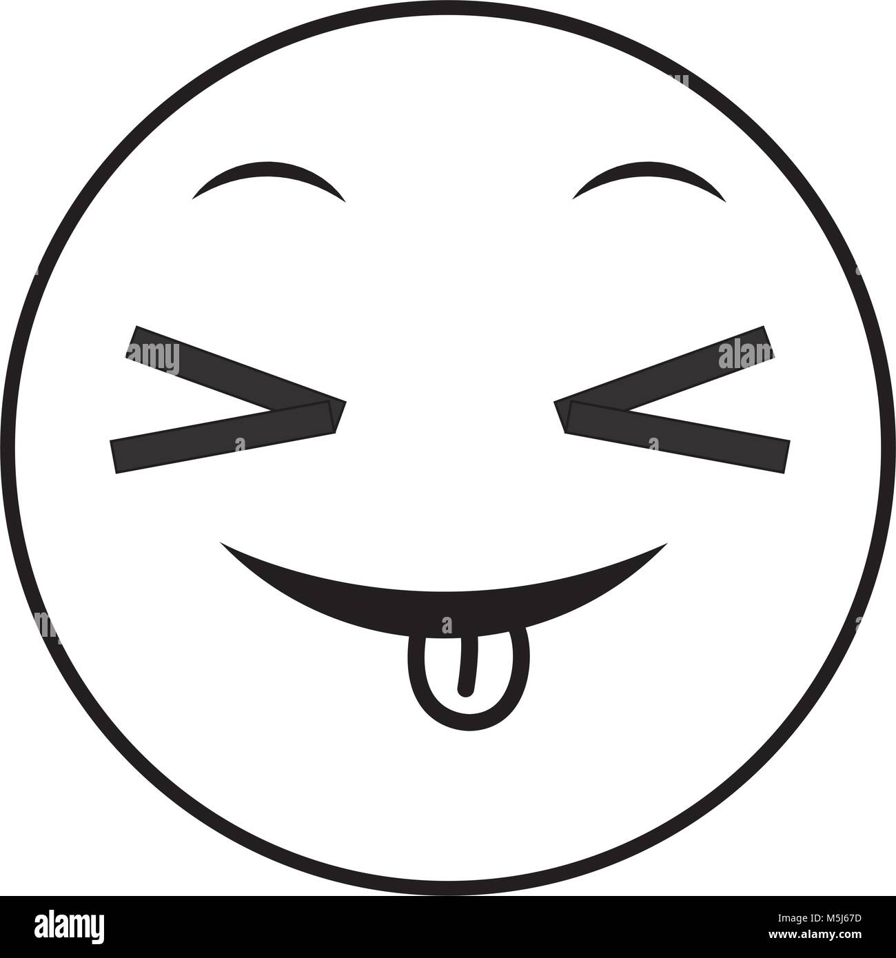 line joking face gesture emoji expression Stock Vector Image & Art - Alamy