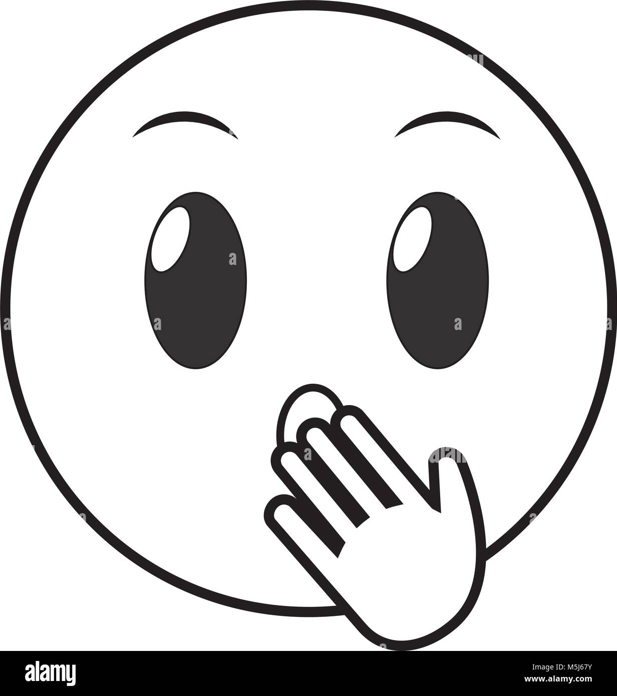 line shady face gesture emoji expression Stock Vector Image & Art - Alamy