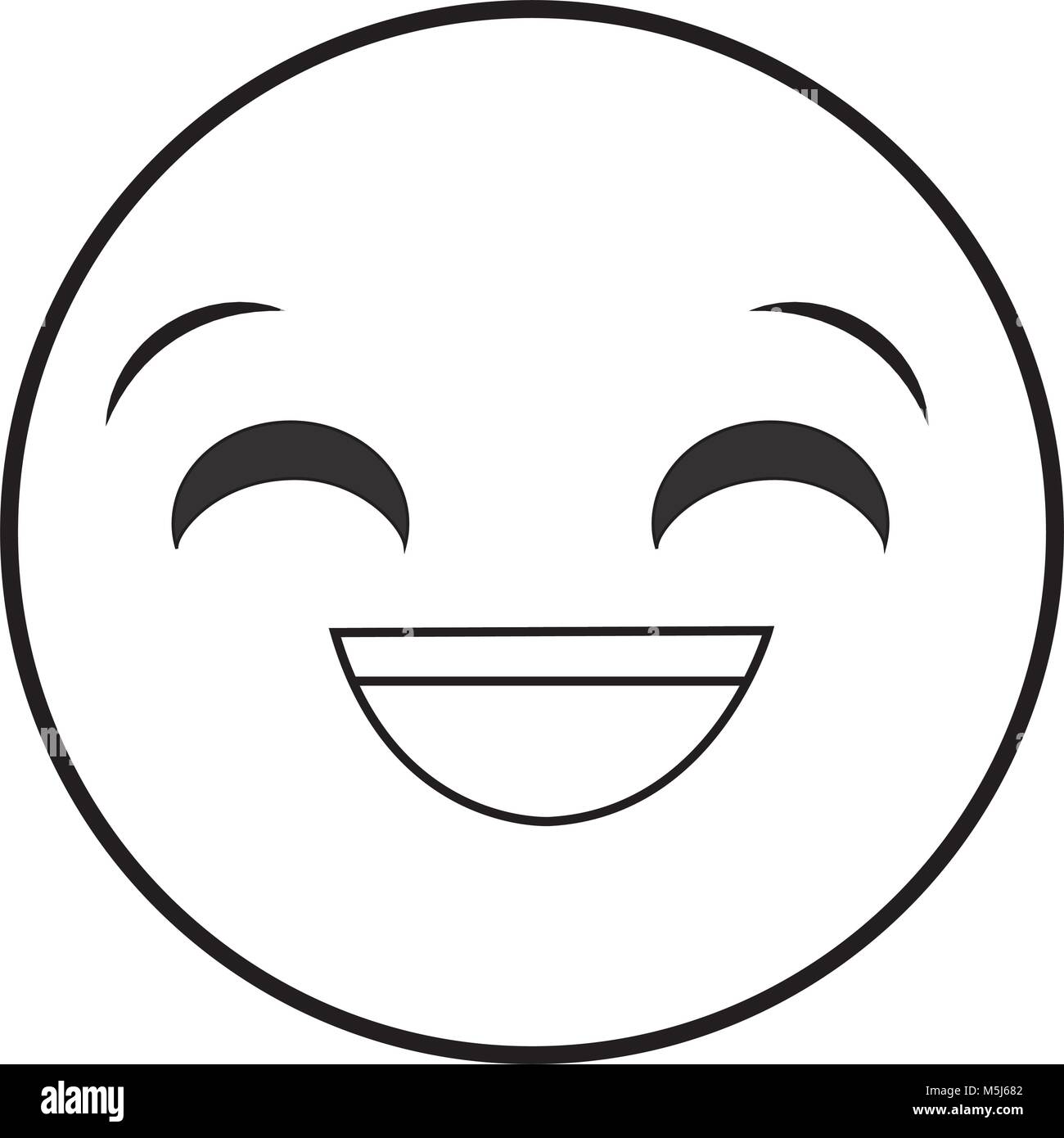 line laugh face gesture emoji expression Stock Vector Image & Art - Alamy