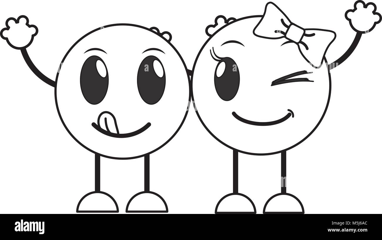 Adorable couple line art Stock Vector Images - Alamy