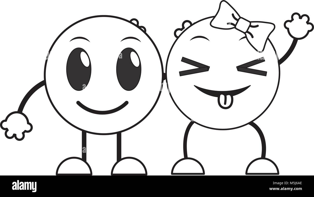 Adorable couple line art Stock Vector Images - Alamy