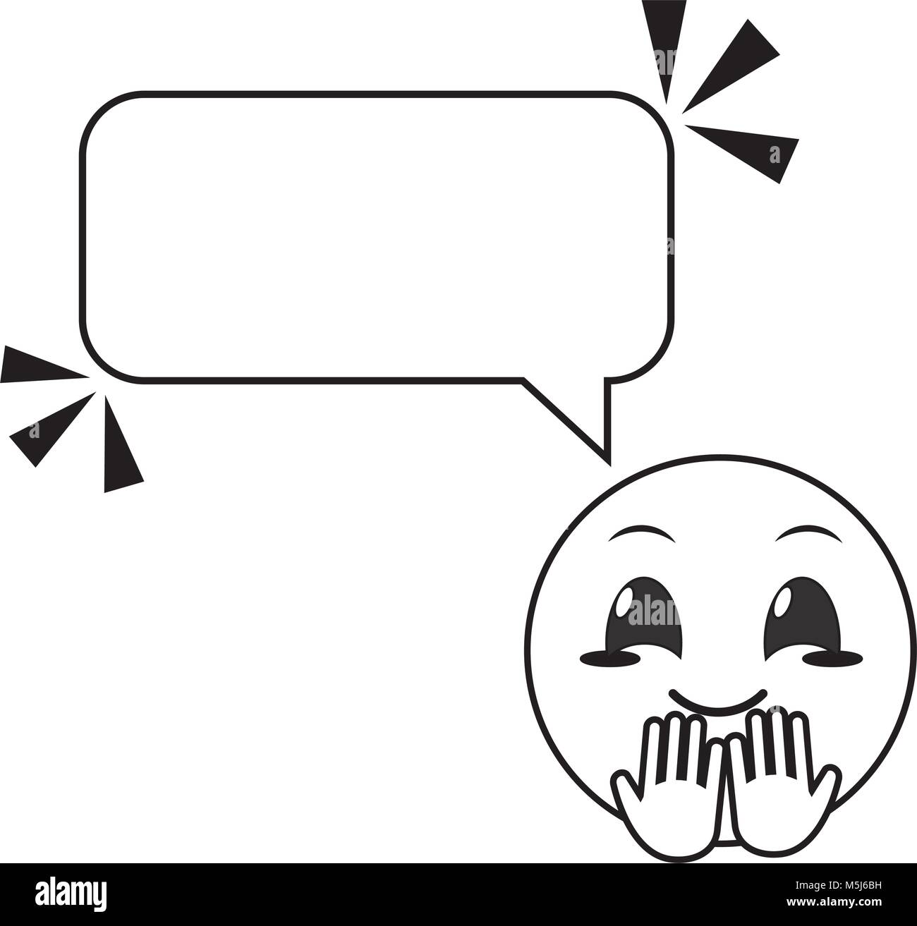 Cartoon mouth bubble Black and White Stock Photos & Images - Alamy