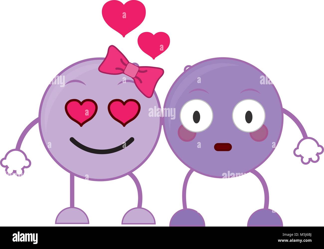 couple enamored and surprised face emoji Stock Vector Image & Art - Alamy