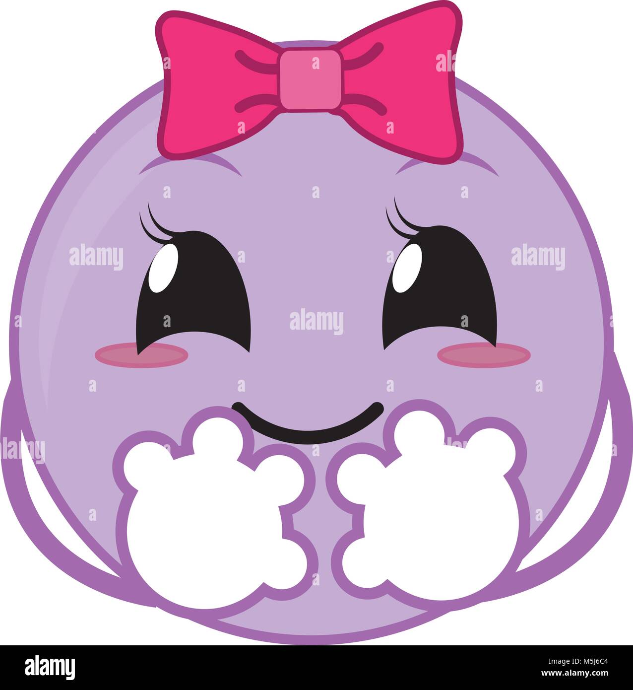 nice female emoji face with arms Stock Vector Image & Art - Alamy