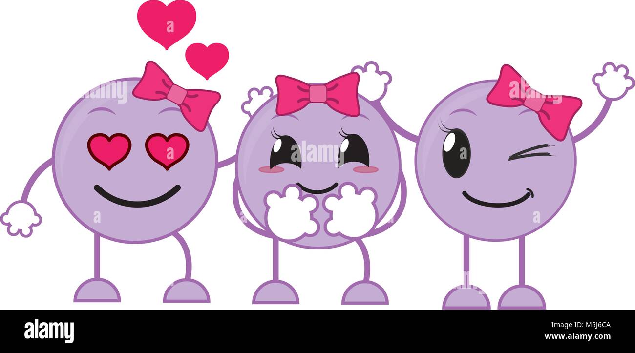 Cute emoji faces Stock Vector Images - Alamy