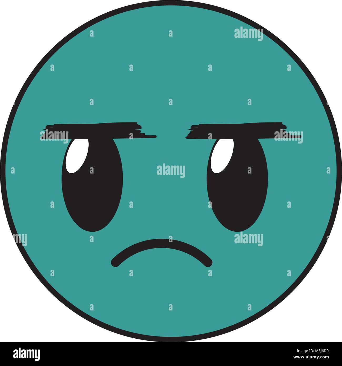 line color annoying face gesture emoji expression Stock Vector Image ...