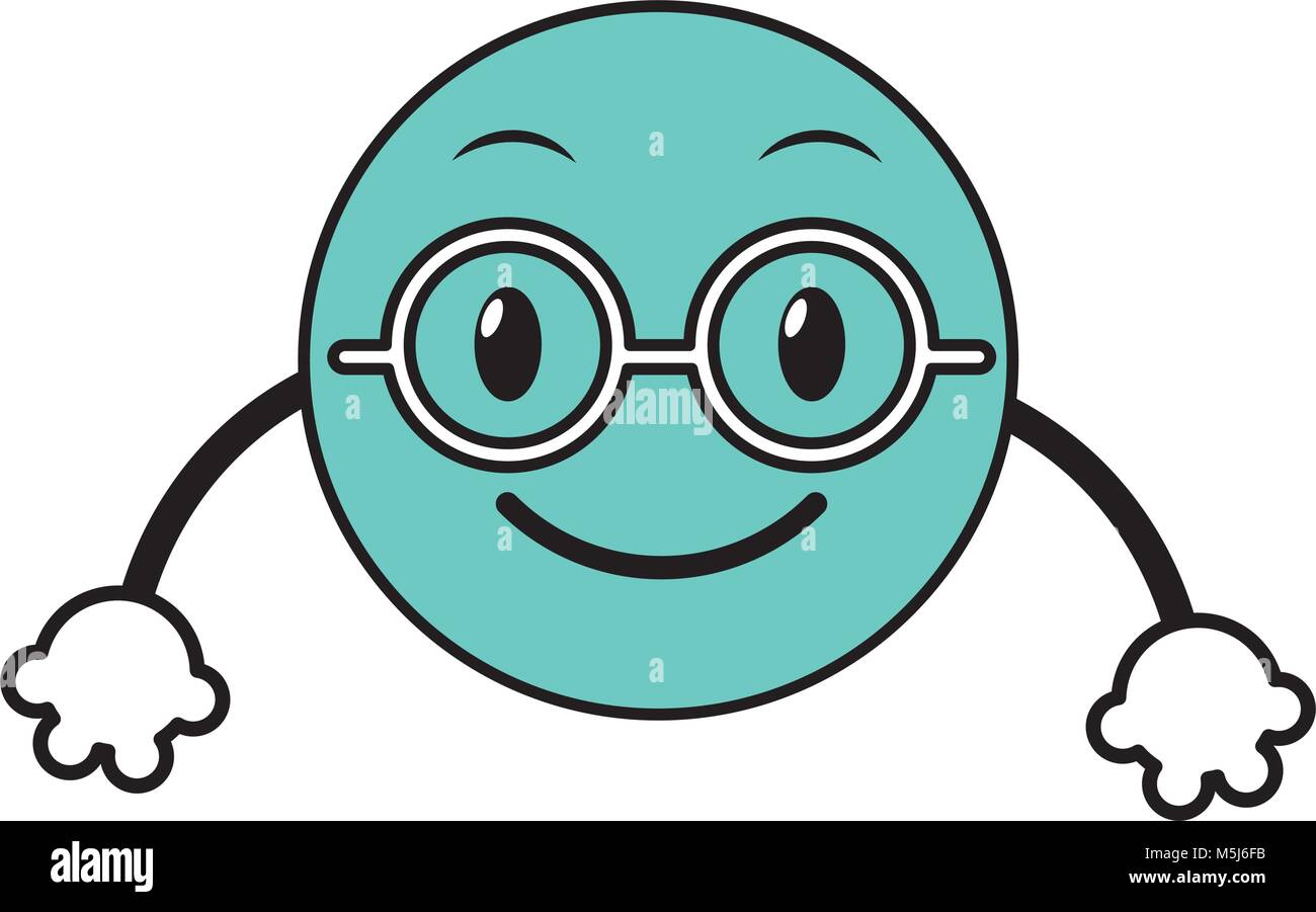 Nerd emoji Stock Vector Images - Alamy