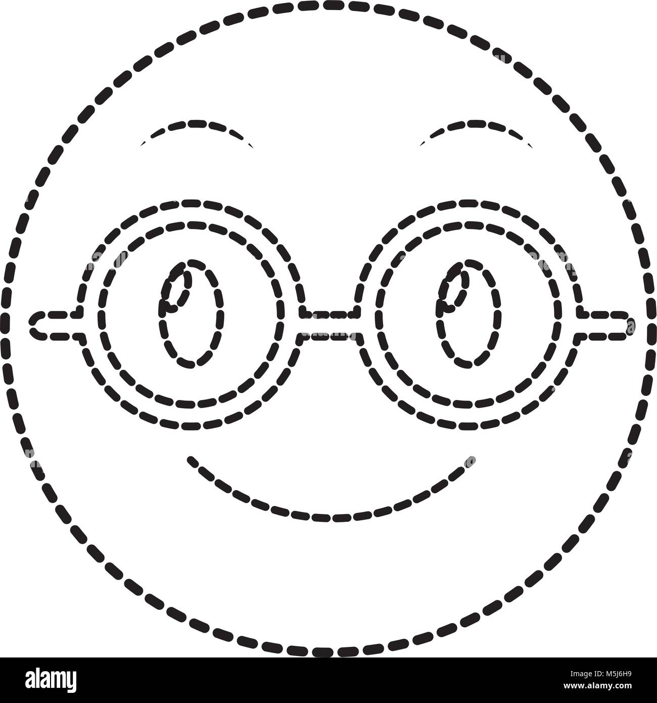 dotted shape nerd face gesture emoji expression Stock Vector Image ...