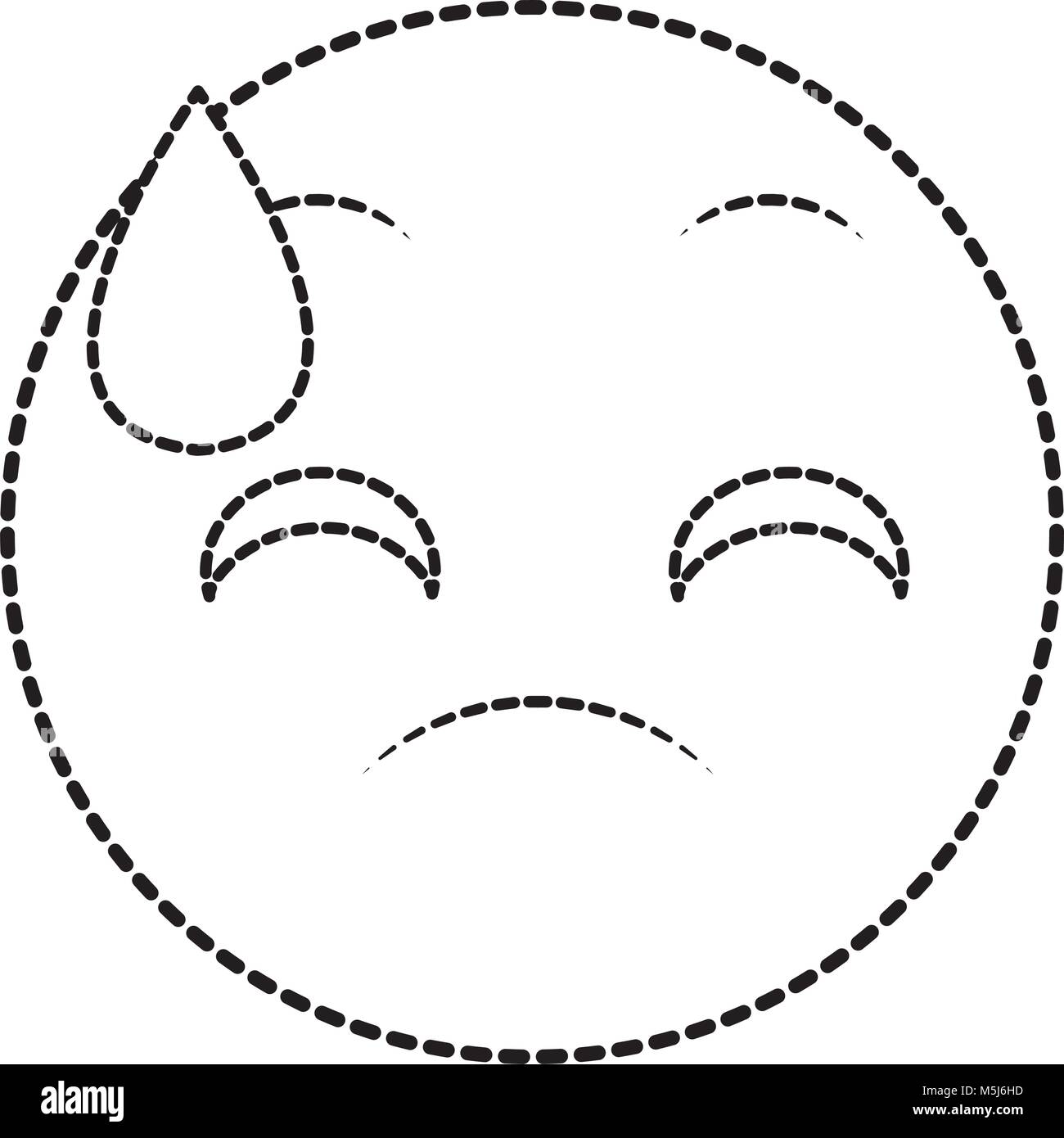 dotted shape sweating face gesture emoji expression Stock Vector Image ...
