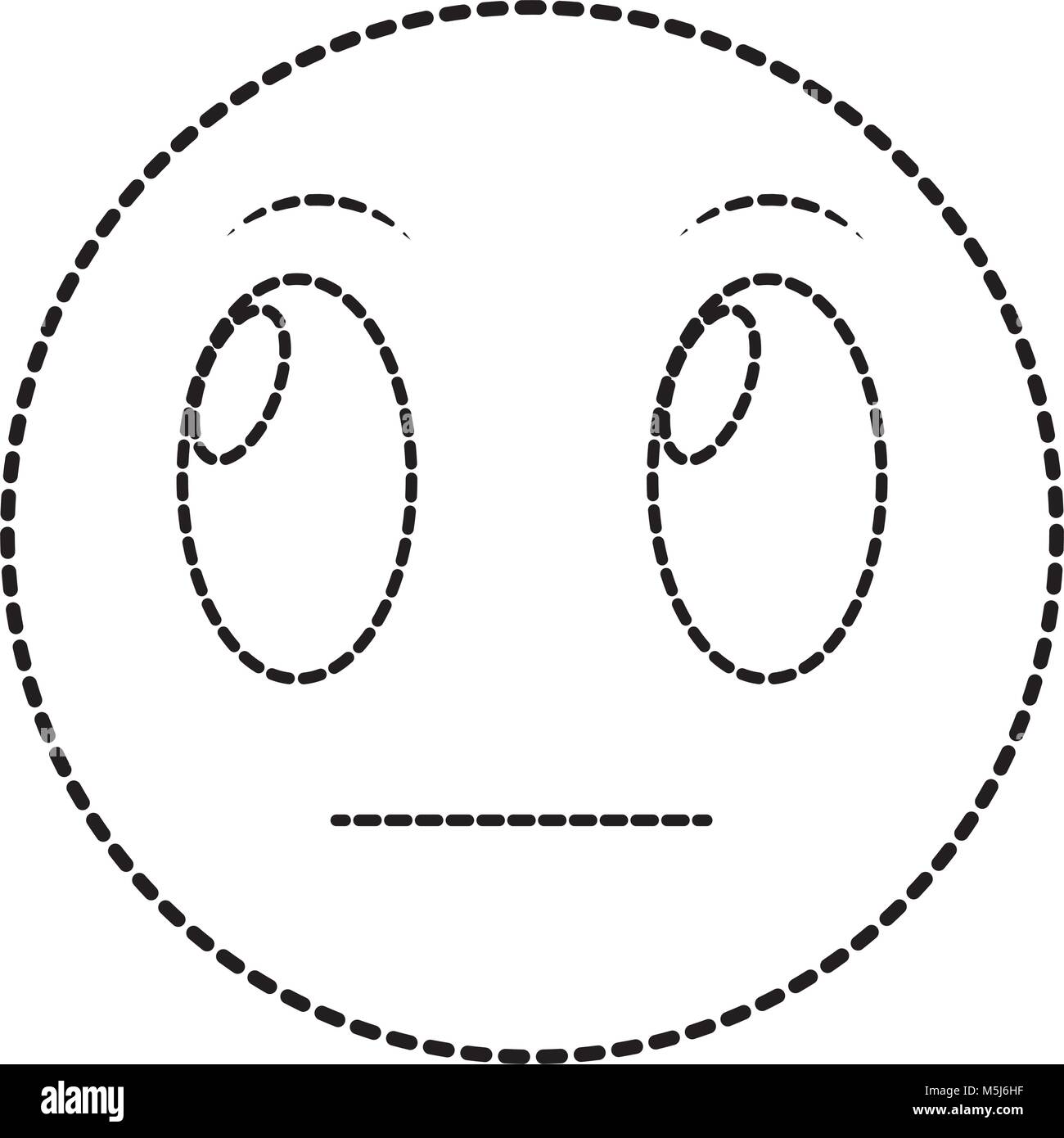 dotted shape not knowing face gesture emoji expression Stock Vector ...