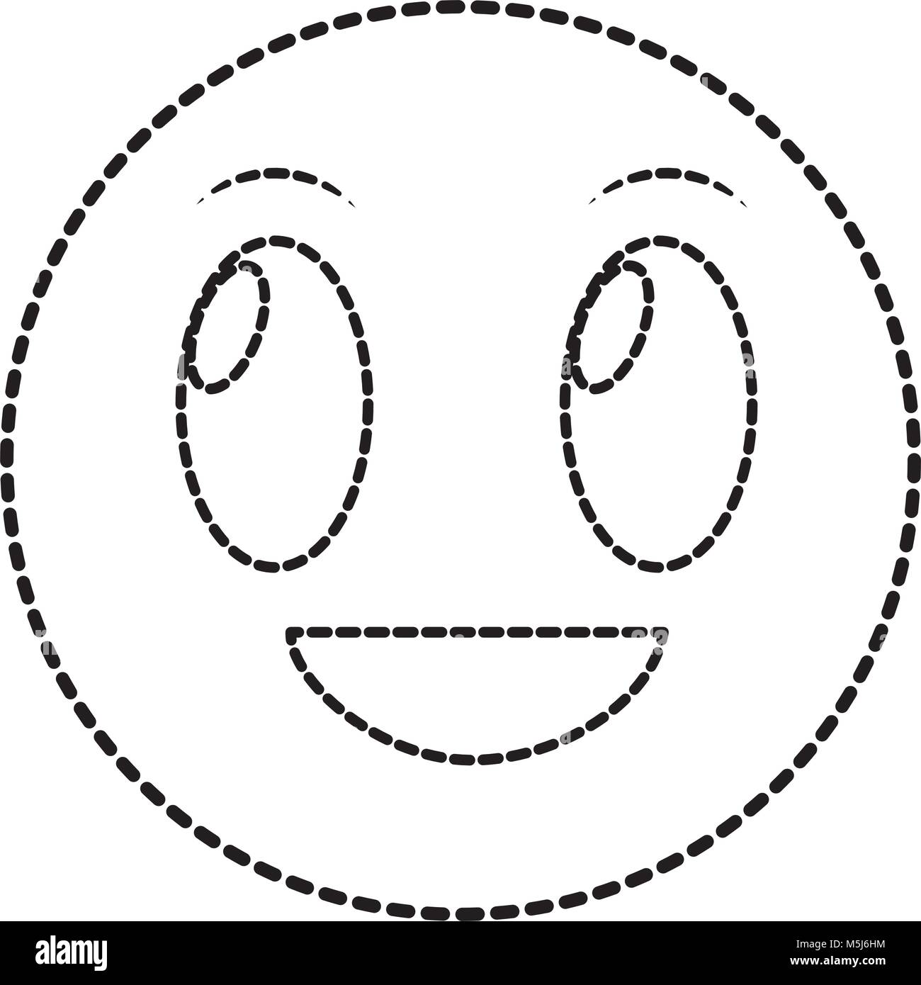 dotted shape glad face gesture emoji expression Stock Vector Image ...