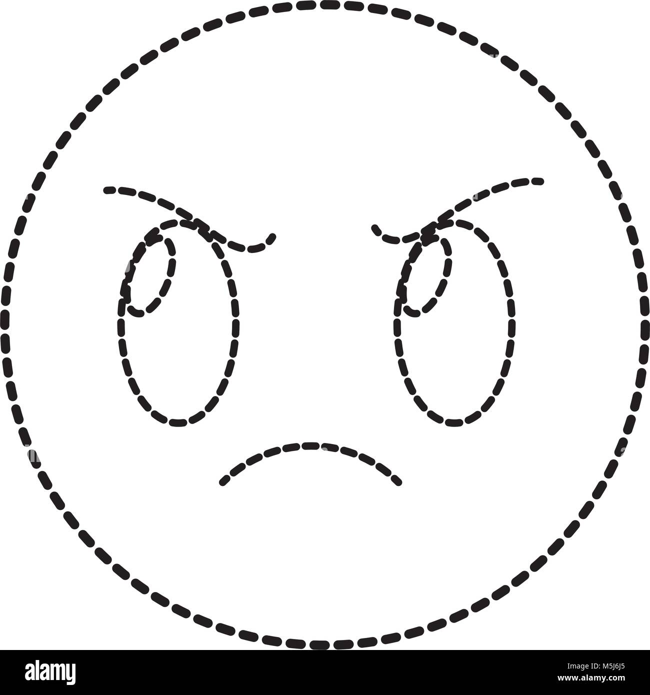 dotted shape angry face gesture emoji expression Stock Vector Image ...
