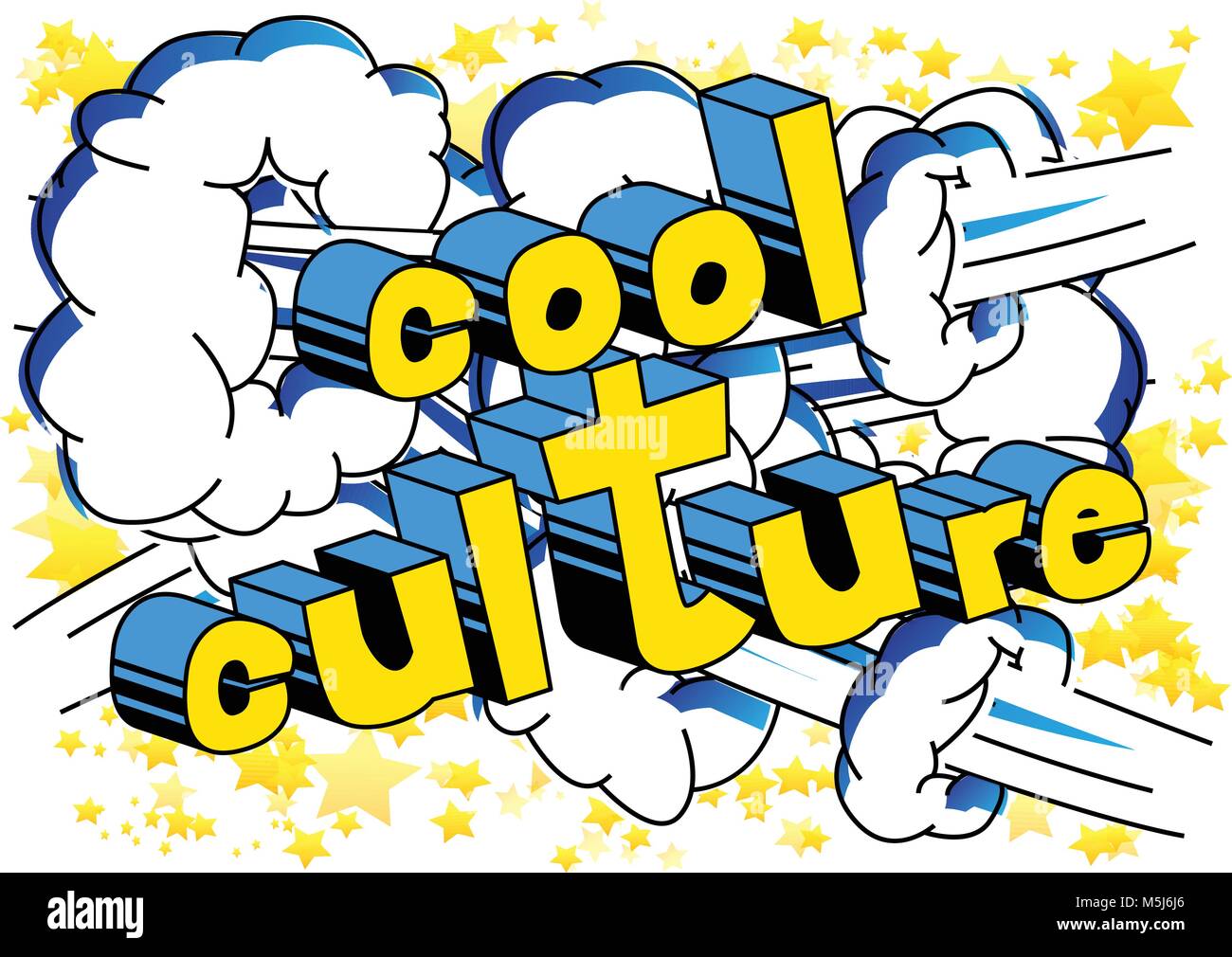 Cool Culture - Comic book style phrase on abstract background Stock ...