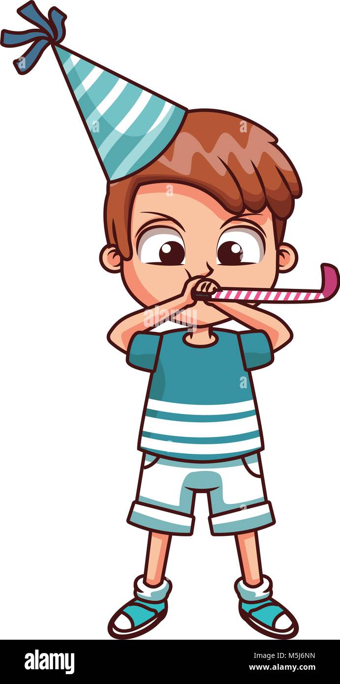 Cute boy on birthday Stock Vector Image & Art - Alamy