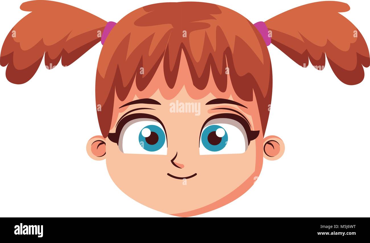 Beautiful girl face cartoon Stock Vector Image & Art - Alamy
