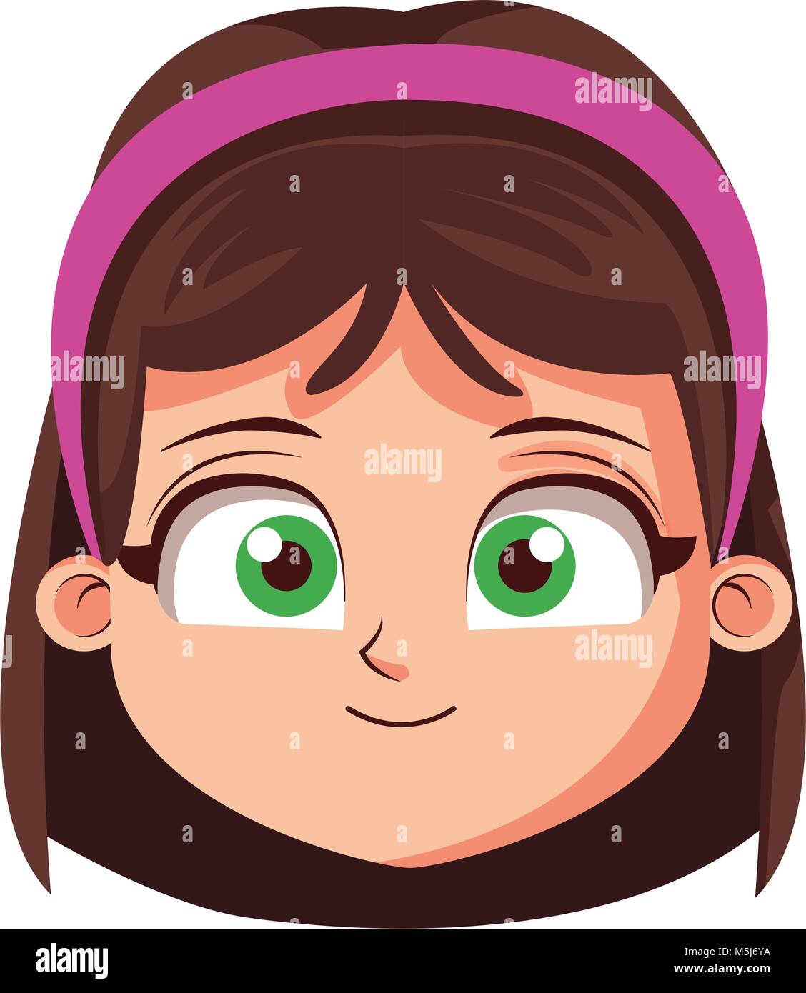 Beautiful girl face cartoon Stock Vector Image & Art - Alamy