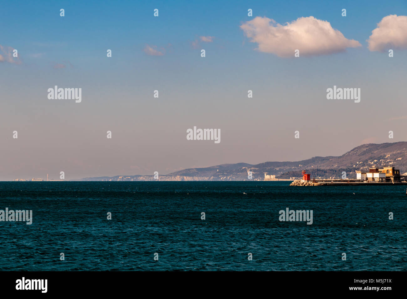 winter evening in the gulf of Trieste Stock Photo - Alamy