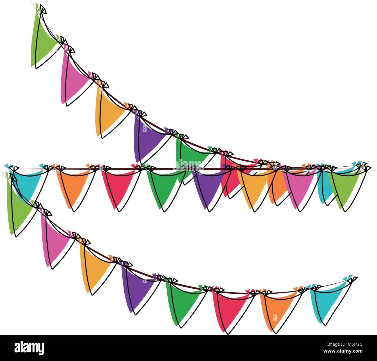 Decorative pennants isolated Stock Vector Image & Art - Alamy
