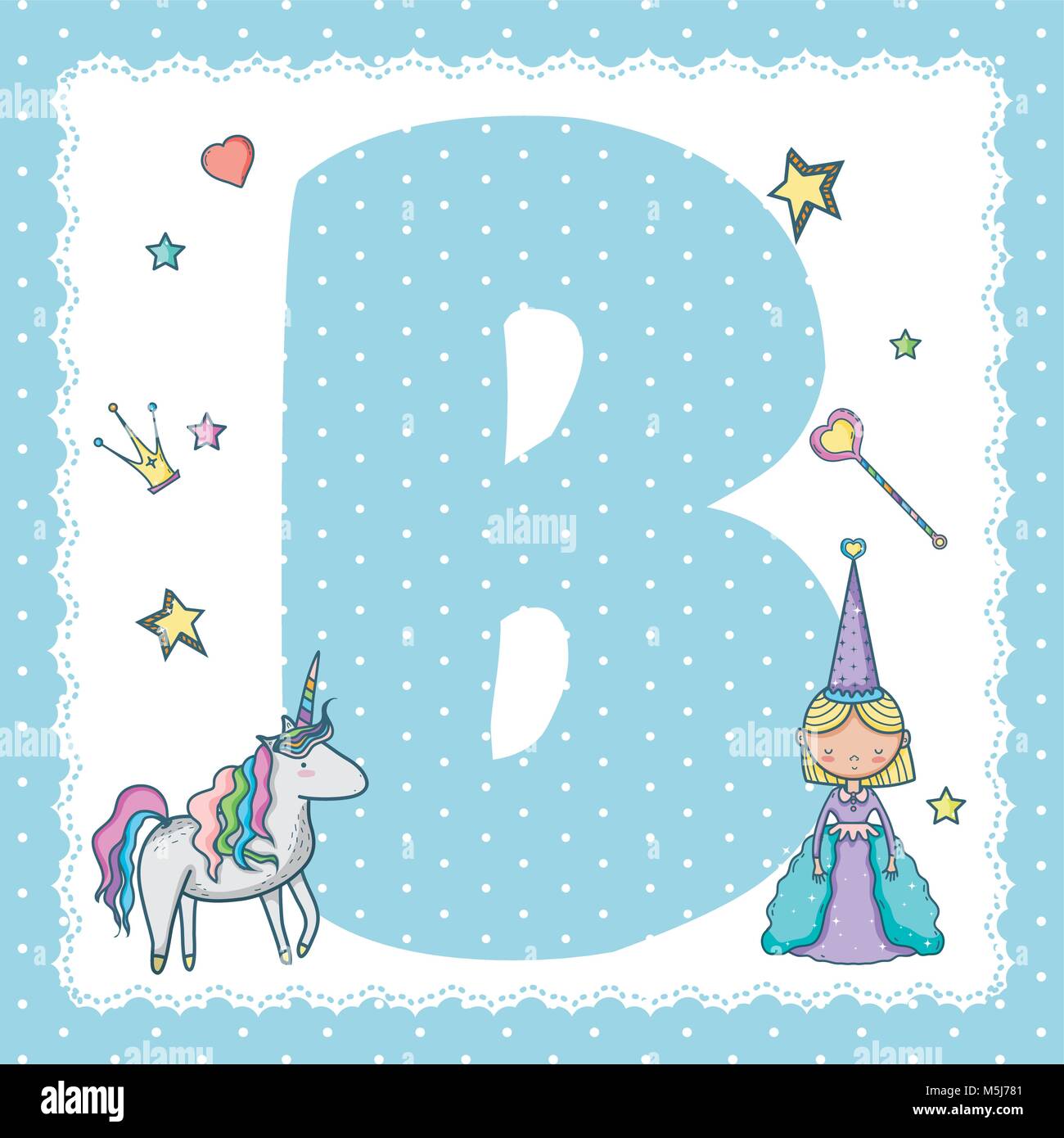 B alphabet letter for kids Stock Vector Image & Art - Alamy