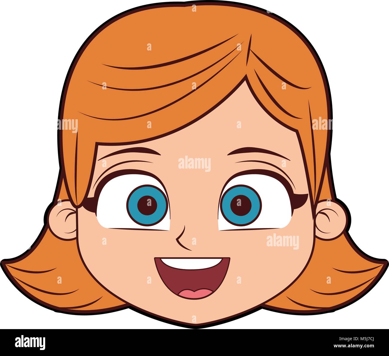 Beautiful girl face cartoon Stock Vector Image & Art - Alamy