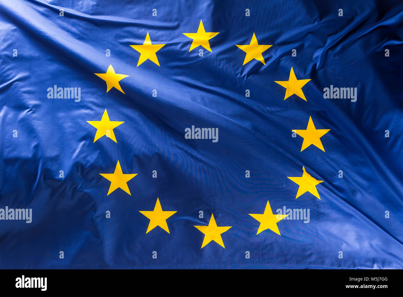 European Union flag. EU Flag blowing in the wind Stock Photo - Alamy