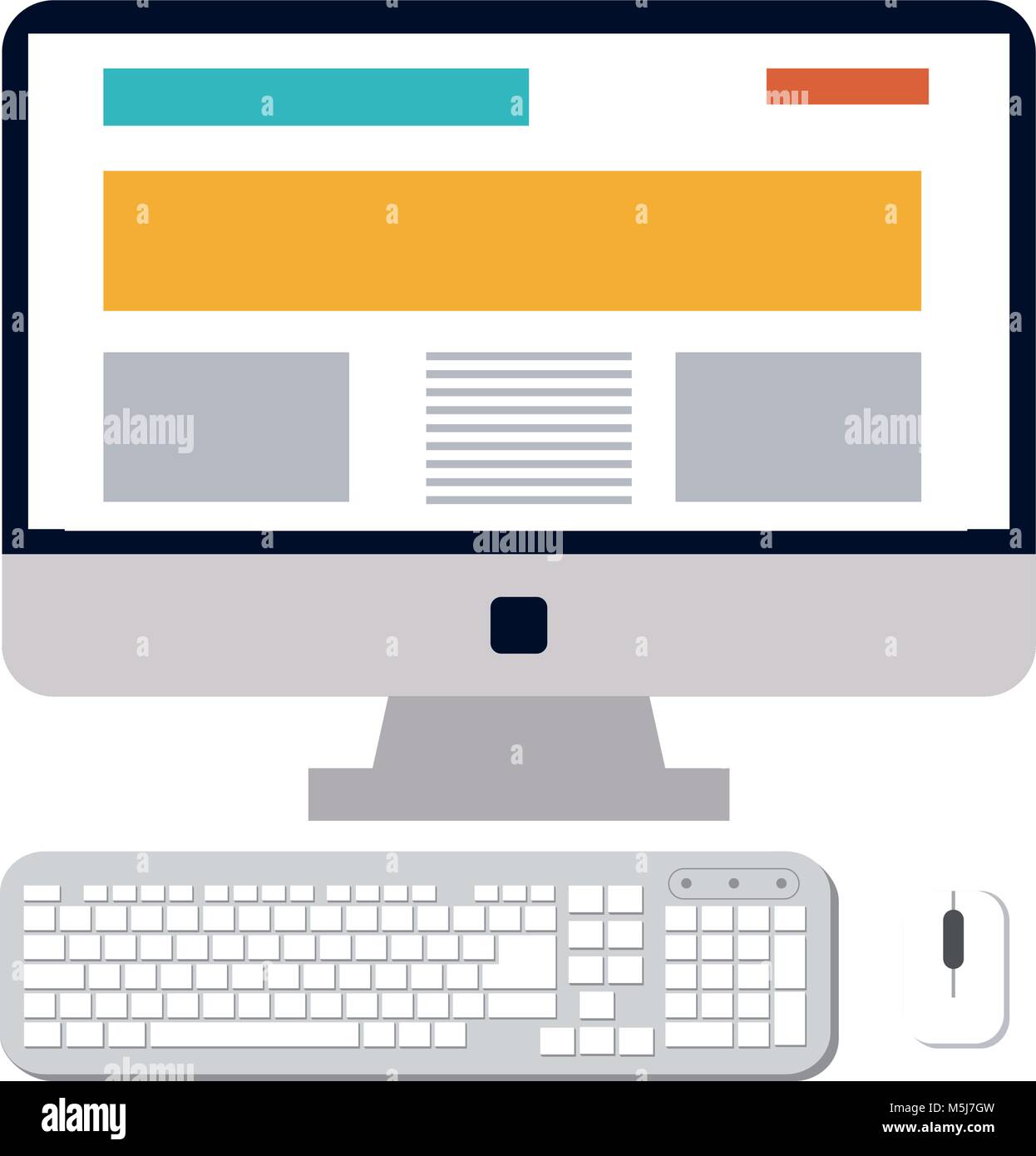 Desk computer technology Stock Vector Image & Art - Alamy