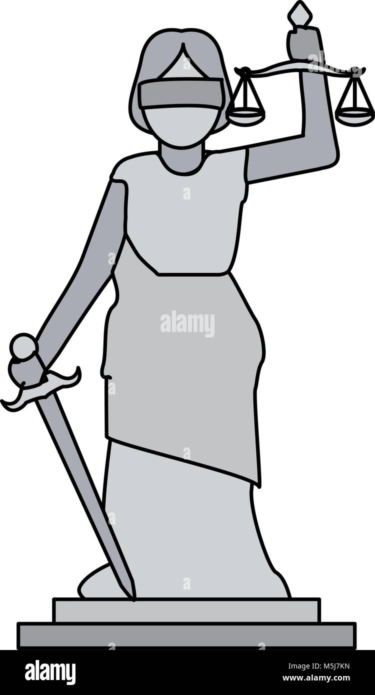 Lady Justice Symbol Vector