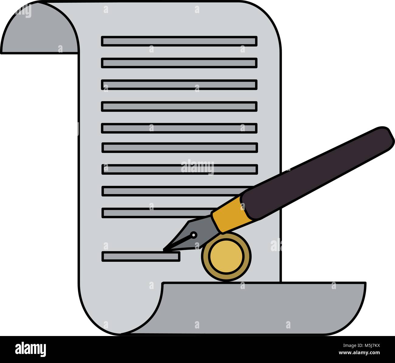 paper with fountain pen Stock Vector Image & Art - Alamy