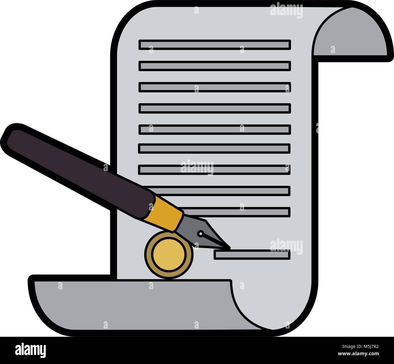 paper with fountain pen Stock Vector Image & Art - Alamy