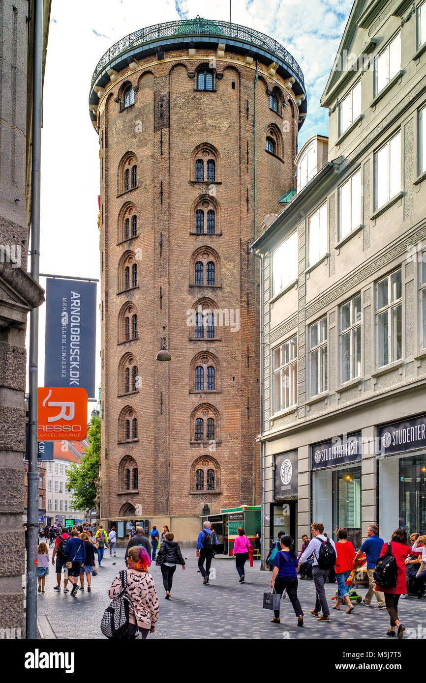 Copenhagen, Zealand region / Denmark - 2017/07/26: Round Tower, 17 ...
