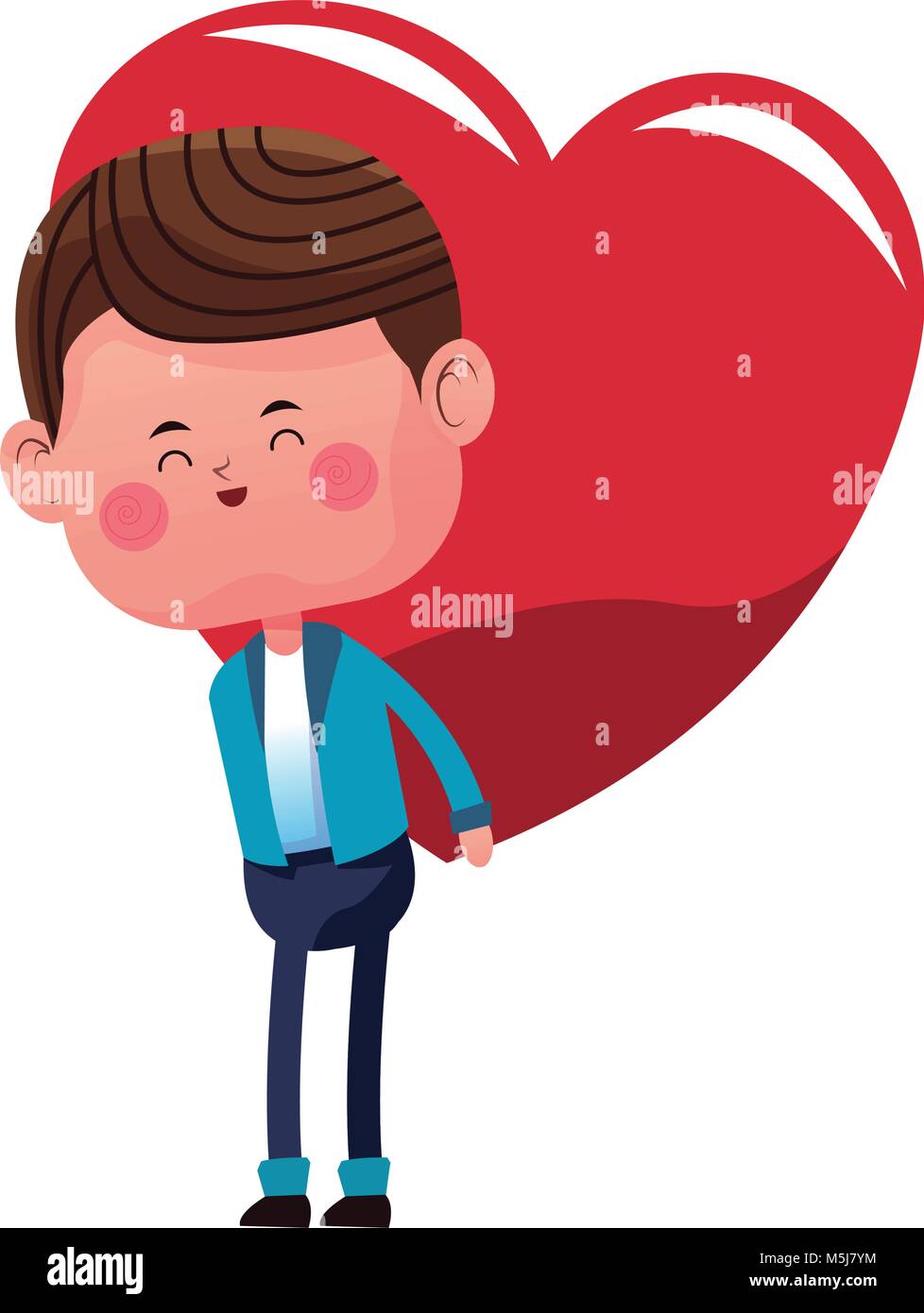 Boy carrying heart Stock Vector Image & Art - Alamy