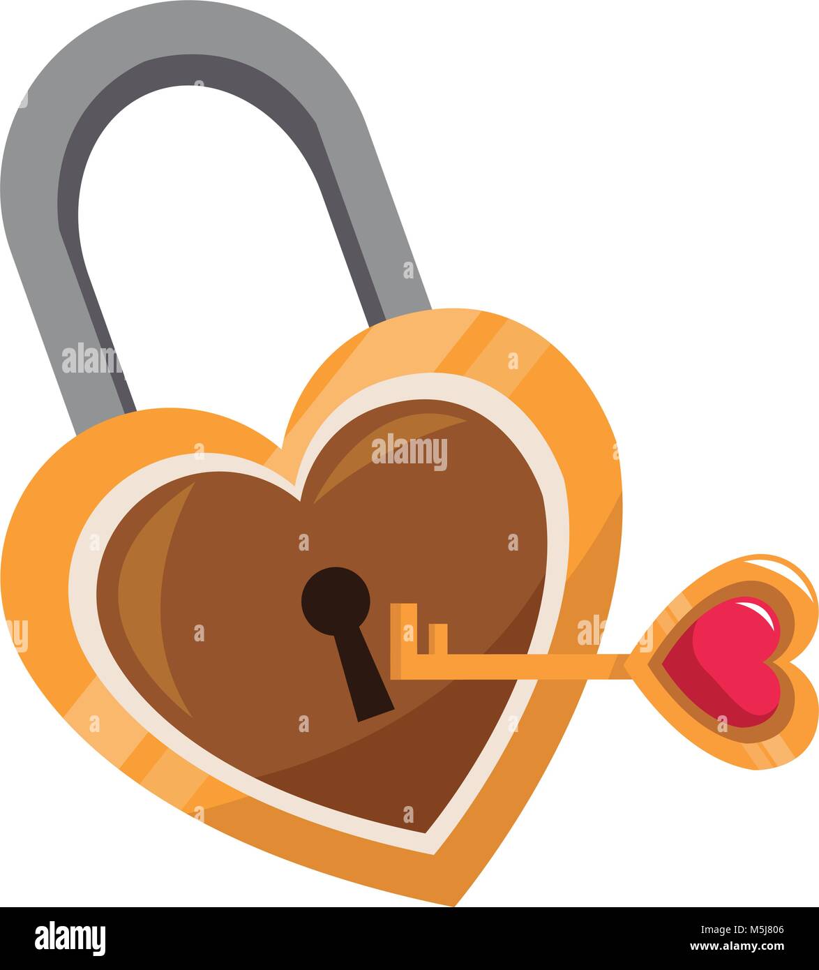 Heart shaped padlock Stock Vector Images - Alamy