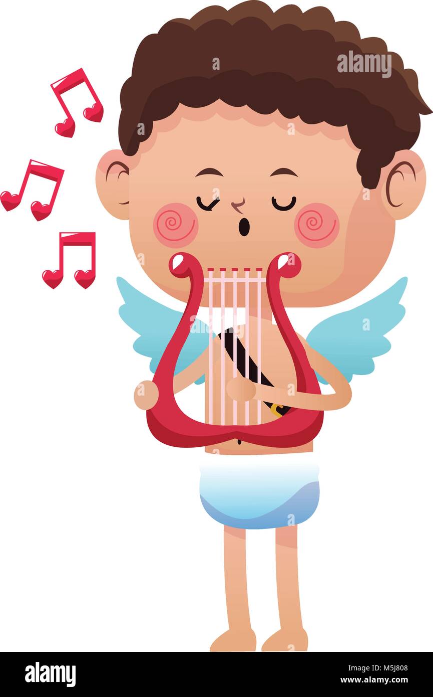 Angel playing music Stock Vector Images - Alamy