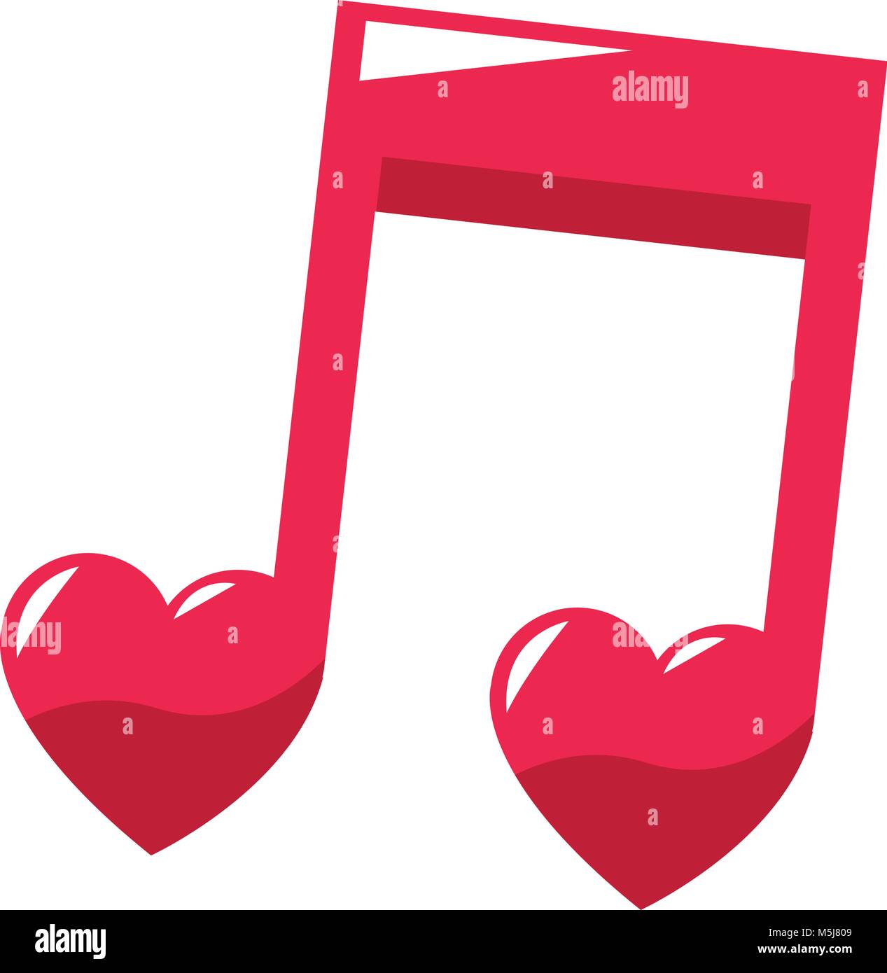 Music note with heart shaped Stock Vector Image & Art - Alamy