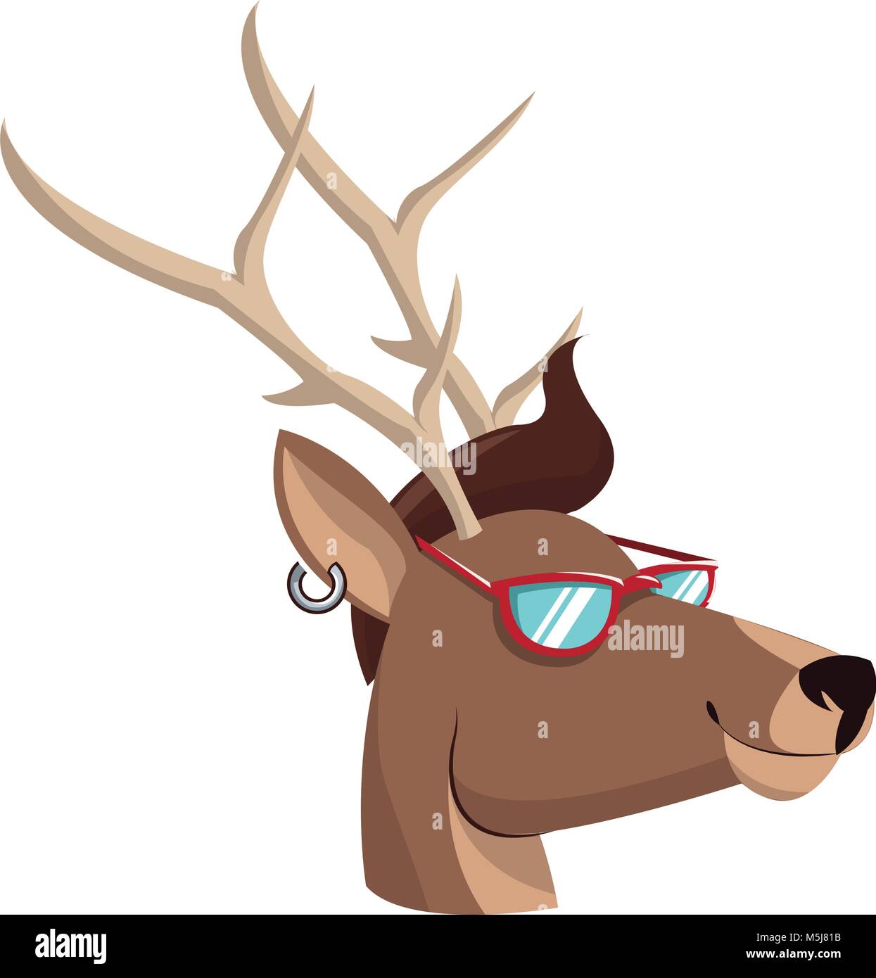 Stylish reindeer cartoon Stock Vector Image & Art - Alamy