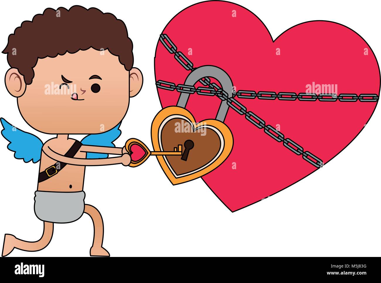 Cupid locks love Stock Vector Image & Art - Alamy