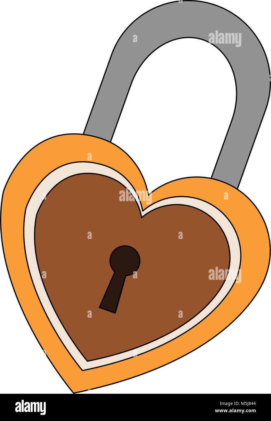 Padlock heart shaped Stock Vector Image & Art - Alamy