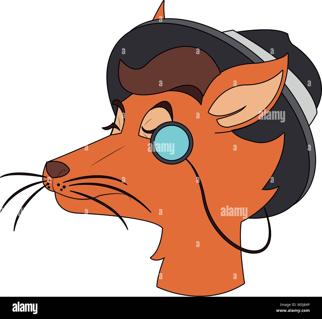 Stylish fox cartoon Stock Vector Image & Art - Alamy