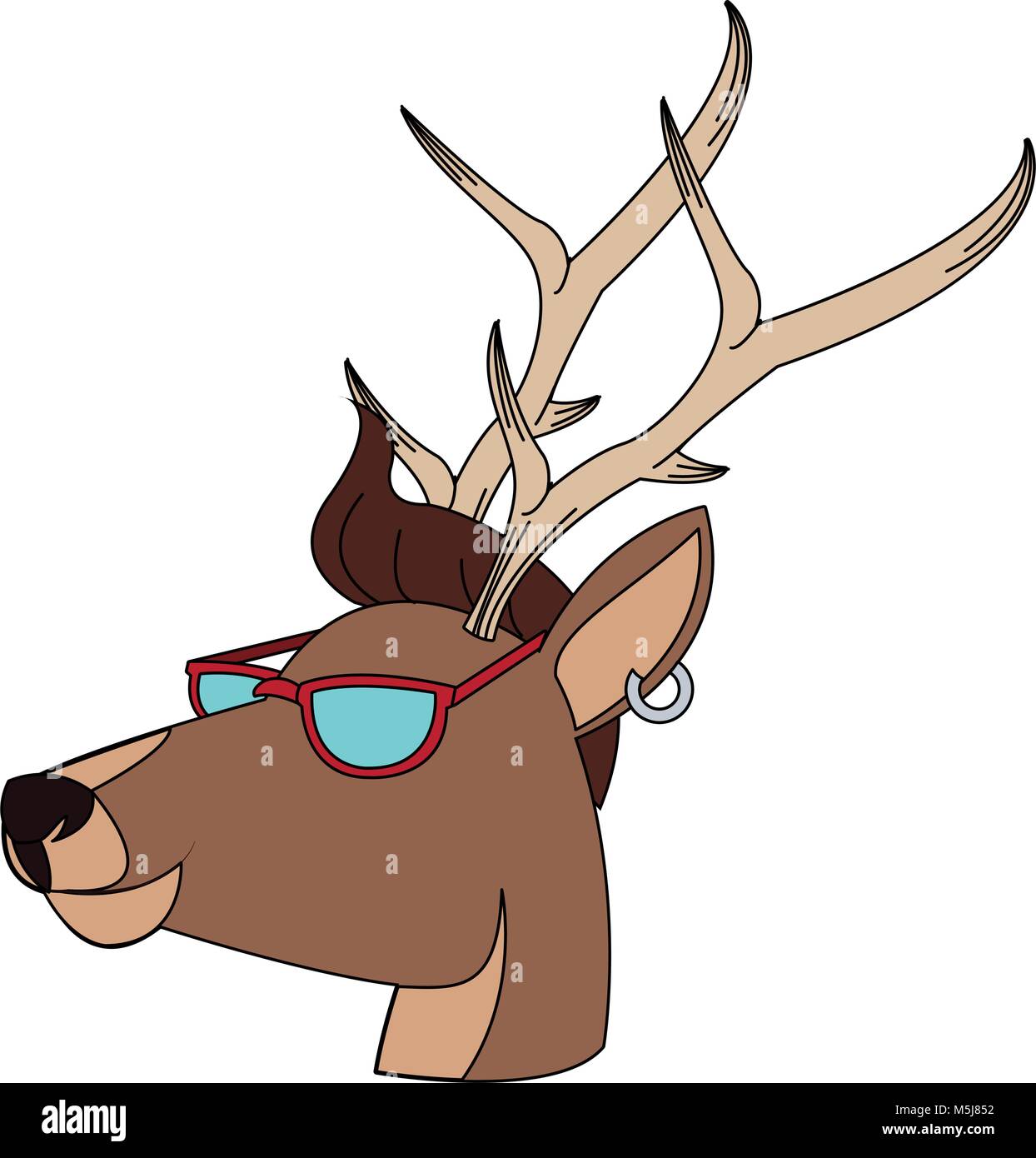 Stylish reindeer cartoon Stock Vector Image & Art - Alamy