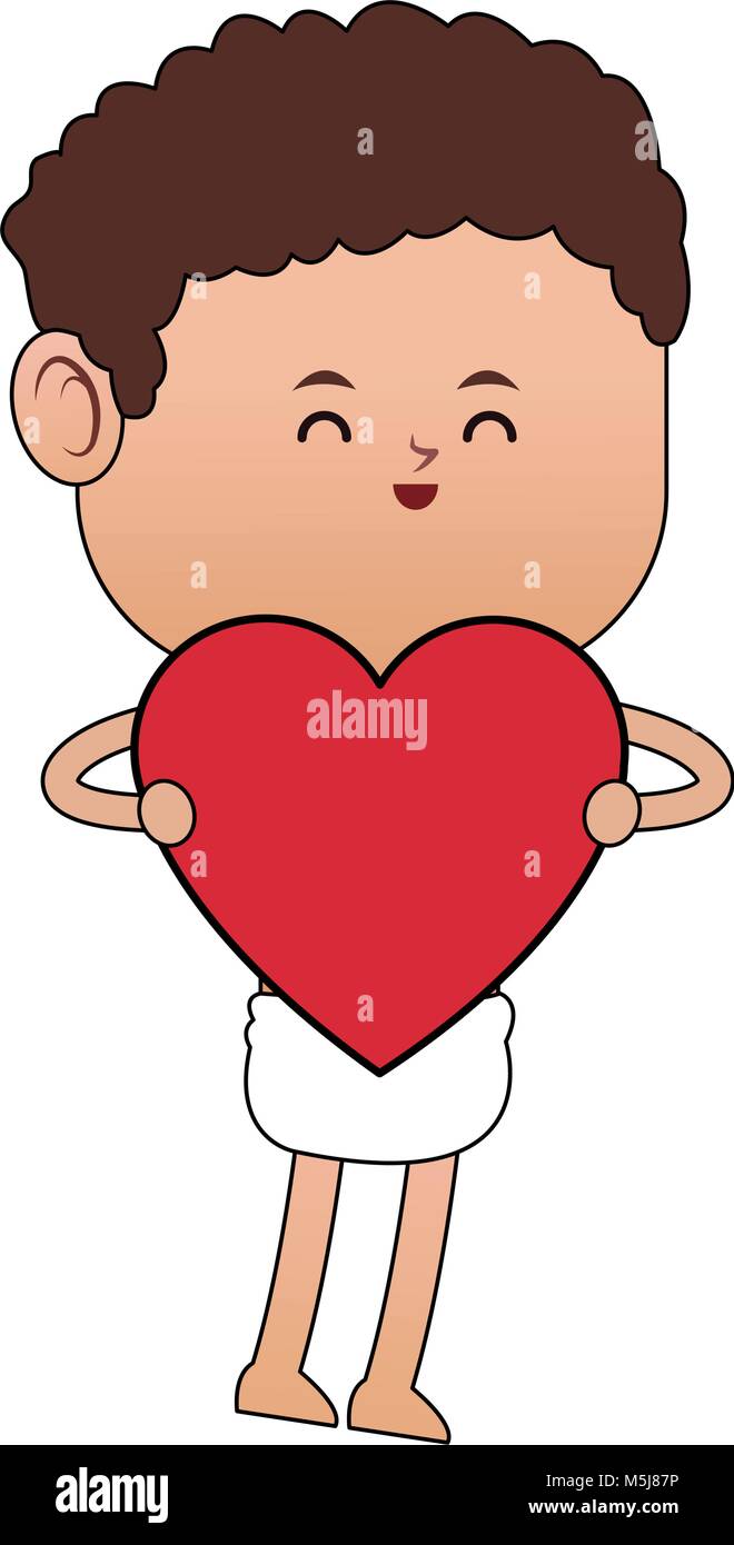 Baby with heart cartoon Stock Vector Image & Art - Alamy