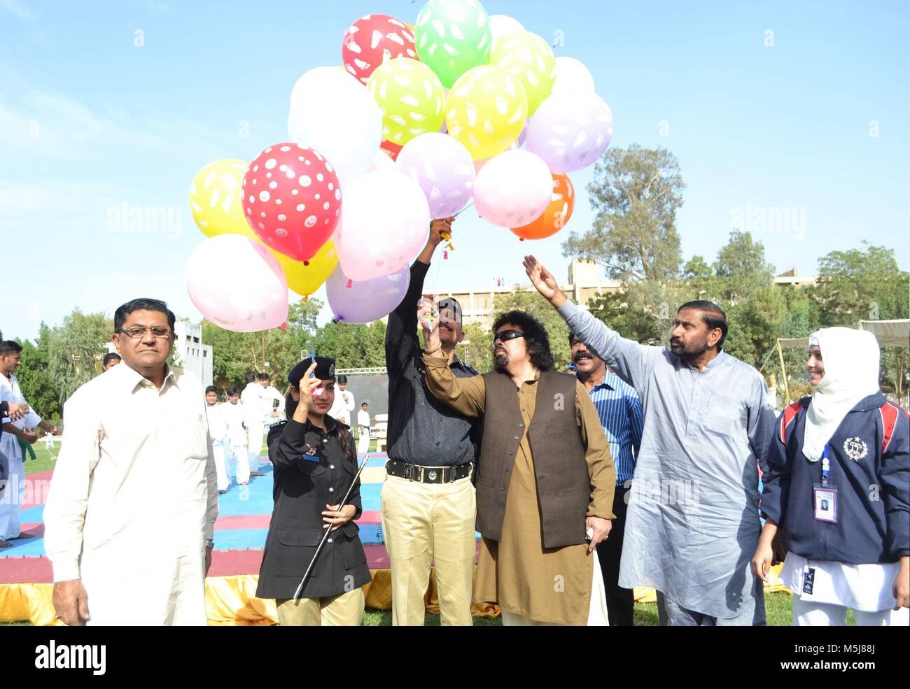 Hyderabad, Pakistan. 23rd Feb, 2018. SSP Hyderabad, and others are ...