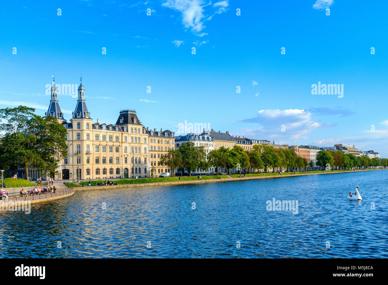 Copenhagen, Zealand region / Denmark - 2017/07/26: The Soerne Lakes ...