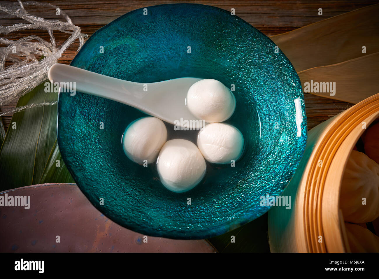 Asian glutinous rice Sticky Dumplings Vietnamese Banh It Tran mochi ...