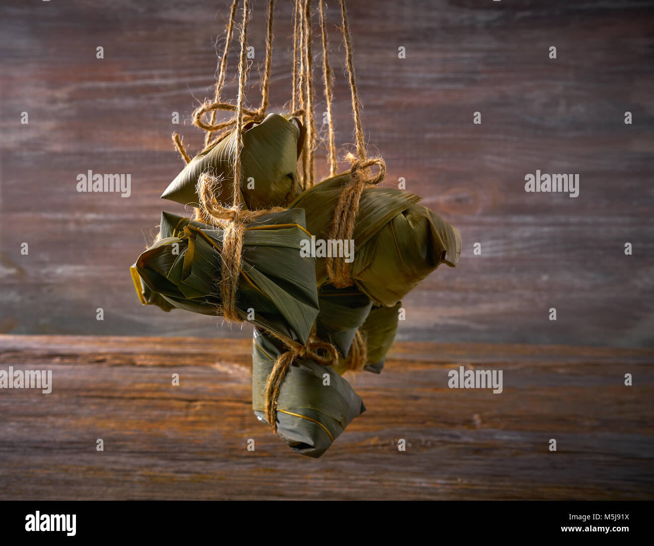 Zongzi Glutinous sticky Rice Dumplings recipe wrap with bamboo leaves ...