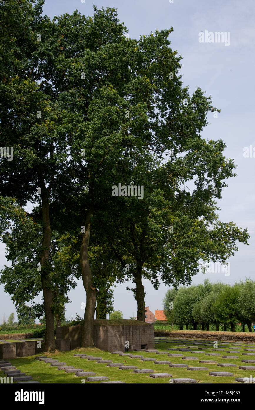 Hitler's Bunker at the edge of the Langemark German war cemetery ...