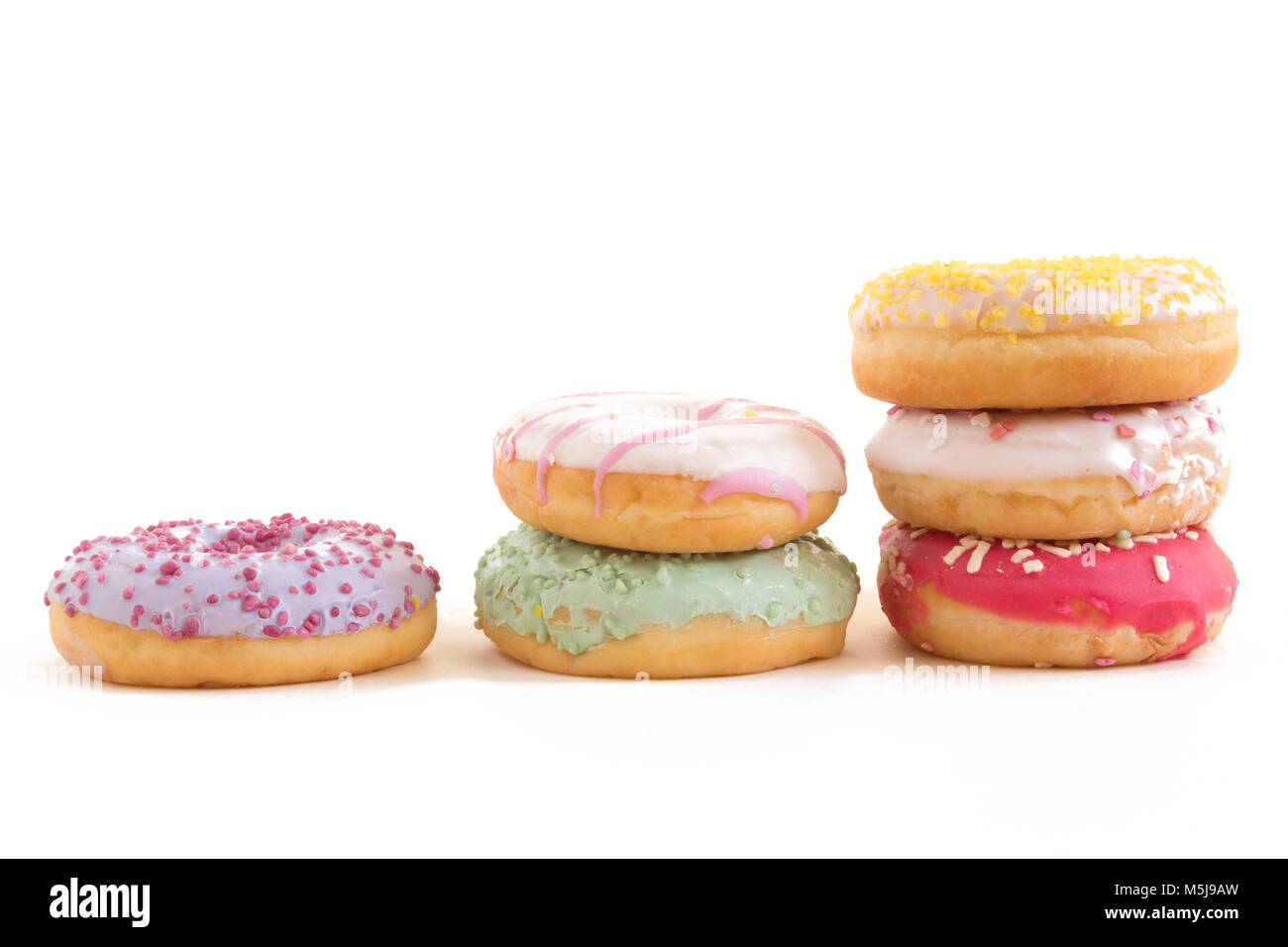 Donuts isolated on white background Stock Photo - Alamy