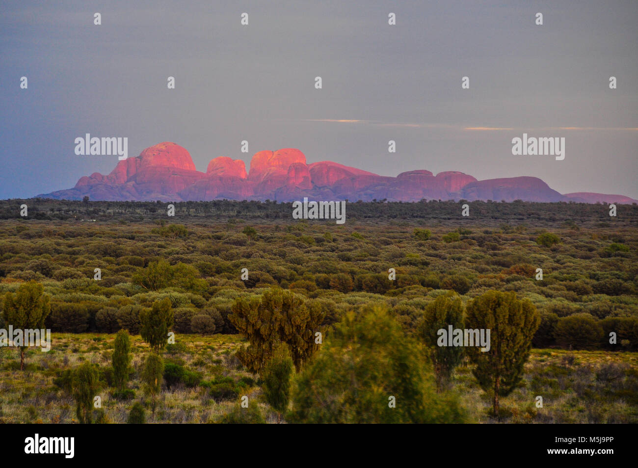 The Olgas (Kata Tjuta) at sunrise on a cloudy morning, Uluru-Kata Tjuta ...