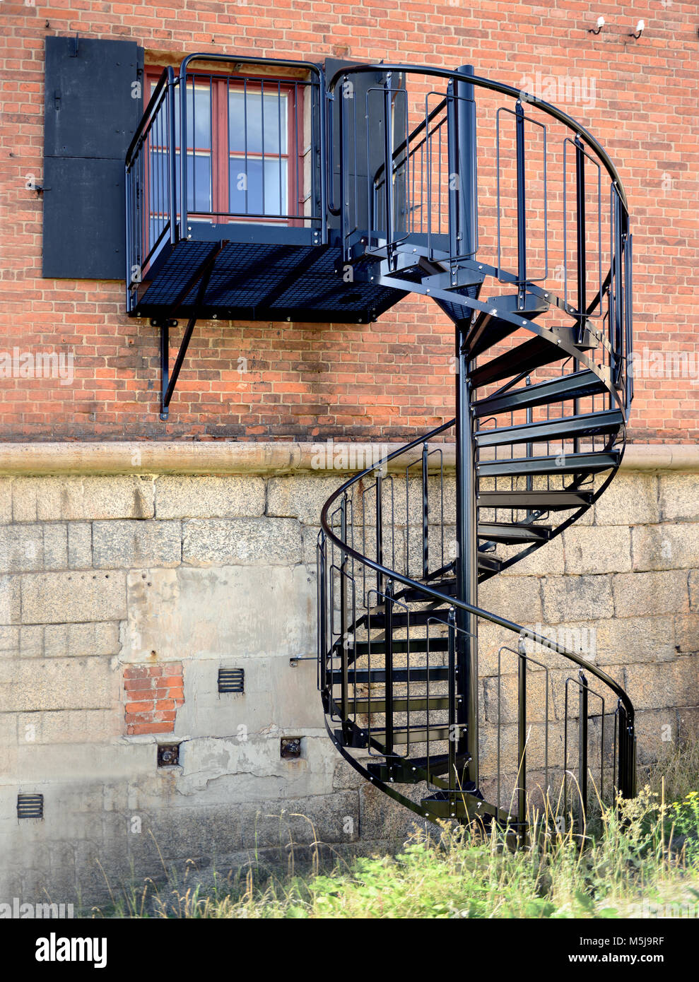 Old style fire escape Stock Photo - Alamy