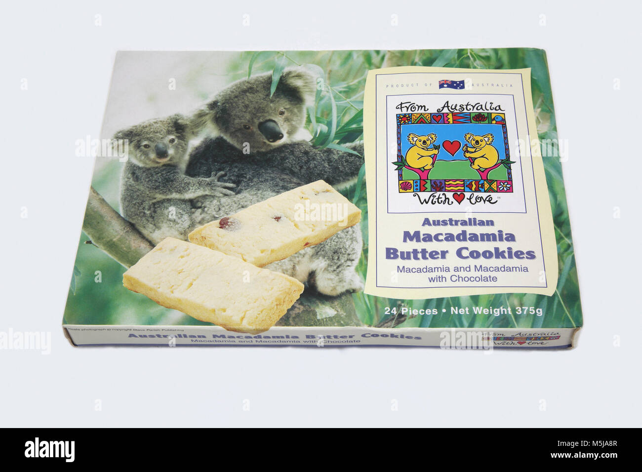 Box Of Australian Macadamia Butter Cookies Stock Photo - Alamy